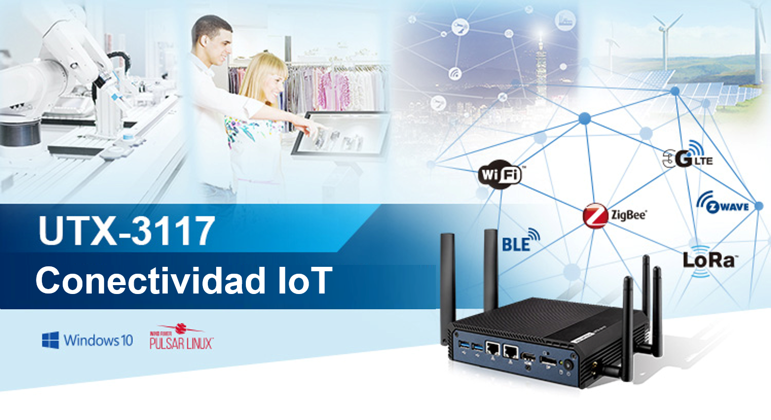 UTX-3117, IoT Gateway para Industria 4.0