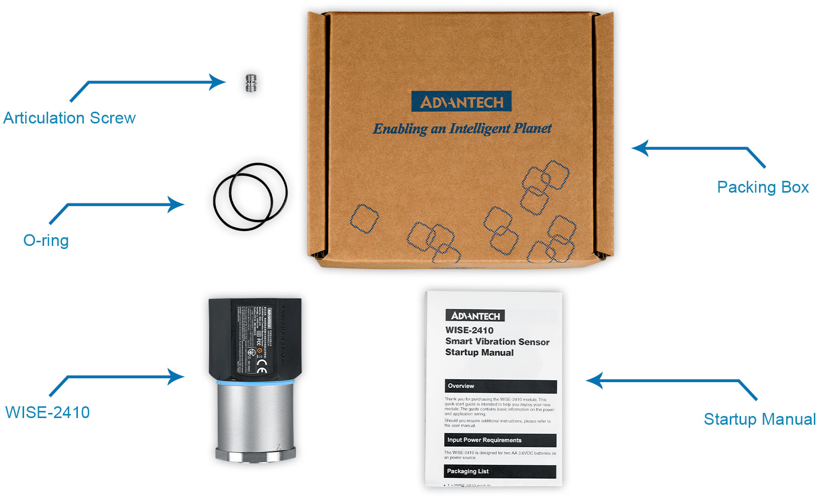 WISE-2410 LoRaWAN Smart Vibraiton Sensor